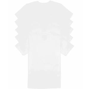 Calvin Klein Men's Cotton Classics 5-Pack Undershirts, 5 White Crewneck, Large