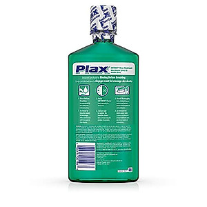 Plax Oral Rinse Mouthwash, Daily Mouth Rinse Designed Specifically for Rinsing Before Brushing, with a Refreshing Soft Mint Flavor, 24 fl. oz (Pack of 12)