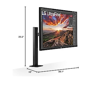 LG 32UN880-B 32" Ultrafine 4K UHD Display Ergo Monitor with an Additional 1 Year Coverage by Epic Protect (2020)