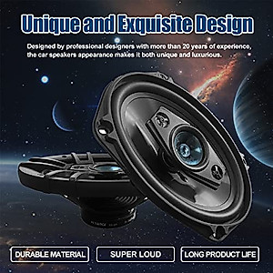 H YANKA 6x9 Car Speakers,500 Watt Max 4-Way 6x9 Speakers, Professional 6x9 Speakers，Truck Speakers，Speakers for Car，Speakers Car Audio，6 by 9 Speakers，Max Box Car Set，Auto Speakers（1 Pair）