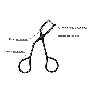 Silicone Eyelash Curler with Refill Pads 17IF No Pinching Mini Lash Curler for Dramatic Lash Look and Fits All Eyelash Shapes