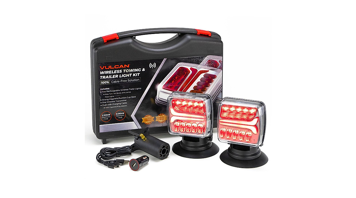 VULCAN Wireless LED Towing & Trailer Light Kit for Trucks & RVs