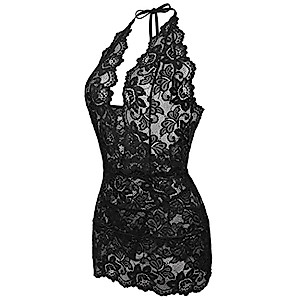Gladiolus Women Lingerie One Piece Bodysuit Teddy Outfits Black M