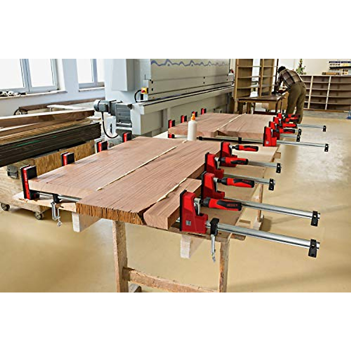 BESSEY KRE3512, 12 In., Parallel Clamp, K Body REVO Series - 1700 lbs Nominal Clamping Force , Spreader, and Woodworking Accessories - Clamps and Tools for Woodworking, Cabinetry, Case Work