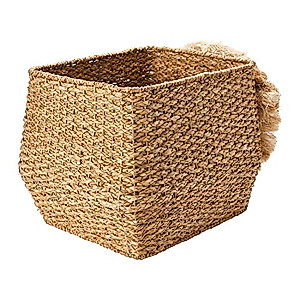 Creative Co-Op Hand-Woven Bankuan Lion, Natural Basket