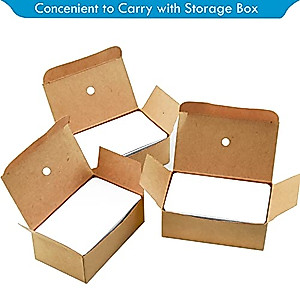 VANRA 1000 Cards Printable Business Cards 3.5x2 in Perforated Card Stock Paper for Laser & Inkjet Printers, 100 Sheets (White)