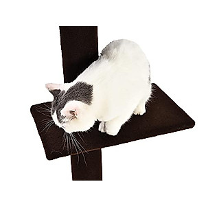 Cat Craft 4-Level Carpeted, Adjustable Floor to Ceiling Climbing & Perch Cat Tree, Extra Large (Fits 7.5-9 Feet Ceiling) Brown