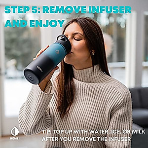 Hemli Cold Brew Bottle Coffee Maker, 18 oz Insulated Portable Cold Brew Cup To-Go Coffee Tumbler, Cold Brew Travel Mug with Stainless Steel Filter, Leakproof, Airtight, Rustproof