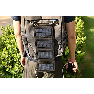 Solar AA & AAA Rechargeable Batteries Charger for 1.2V AA & AAA Ni-MH Ni-CD Batteries, with 6 Watt Solar Panel and 4-Bay USB AA & AAA Charger