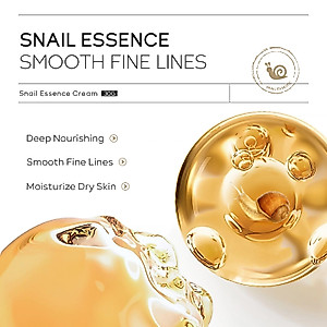 LAIKOU Snail Essence Face Cream Moisturizing Acne Scar Removal Cream Improve Skin Nourishing Collagen Essence Cream for Improve Damaged Skin