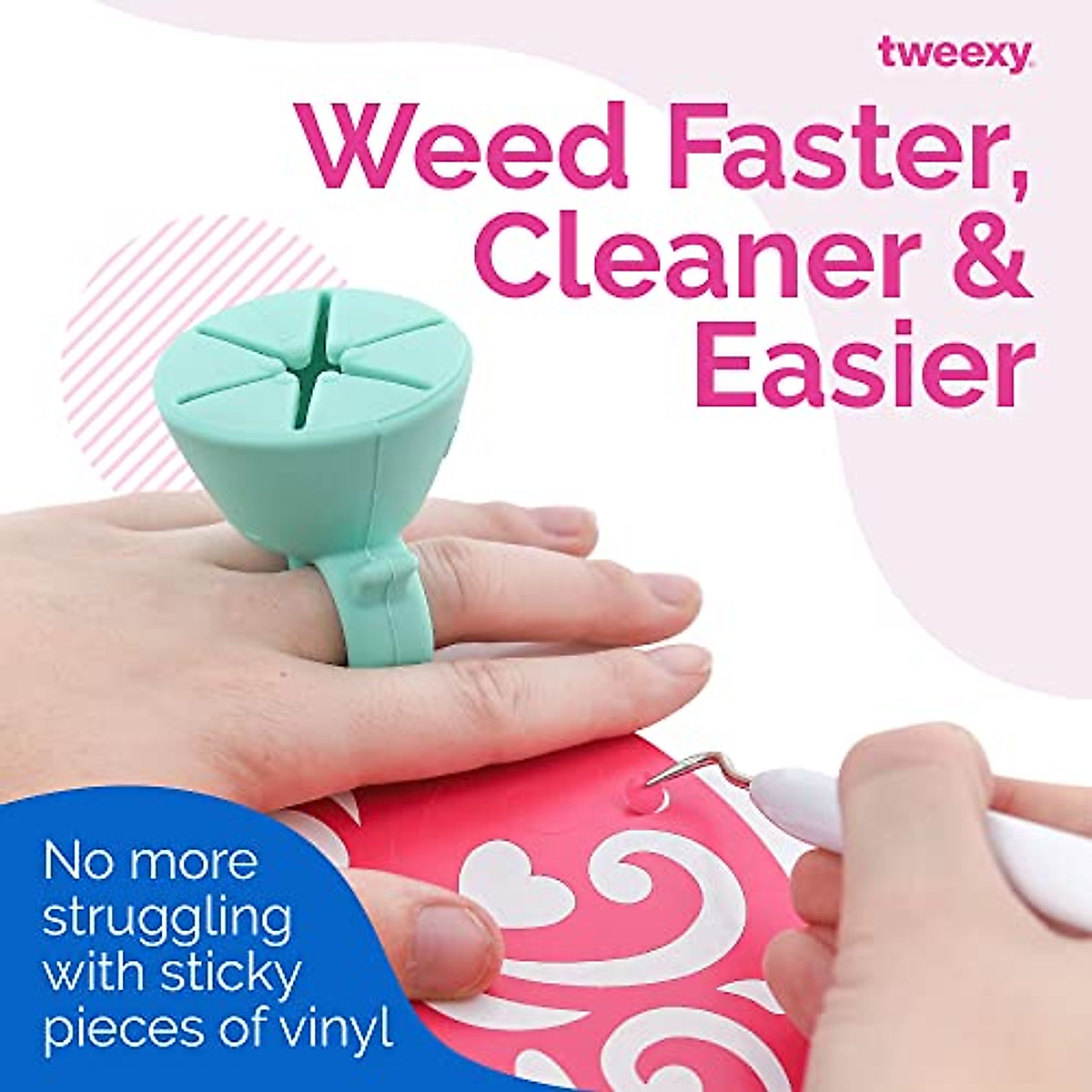 tweexy Craft Vinyl Weeding Scrap Collector Ring | Weeding Tools for Vinyl Heat Transfer, HTV Crafting & Adhesive Paper Sheets Holder | Portable Heat Press Accessories and Supplies (Fairy)