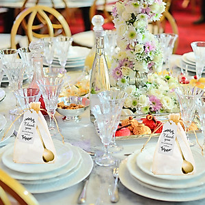 50 Sets Heart Shaped Tea Spoons Wedding Favor for Guests 5.63'' Heart Shaped Mini Spoons Creative Love Spoons with Sheer Bags Labels for Wedding Guest Souvenir Bridal Shower Tea Party Favors (Gold)