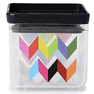 French Bull Ziggy Plastic BPA Free Leak-Proof Cereal and Dry Food Storage Container with Lid-Pantry, Kitchen, Snacks, Airtight, Stackable, Organization, 24 oz