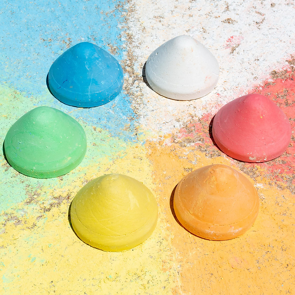 READY 2 LEARN Easy Grip Chalk Refills - 6 Colors - Ages 18m+ - Non-Toxic Toddler Sidewalk Chalk - Handles Sold Separately