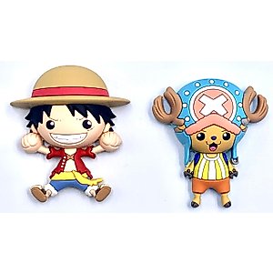Monogram One Piece Monkey D. Luffy & Tony Tony Chopper 2 Piece 3D Foam Figure Magnet Set - Magnet for Refrigerators and Lockers