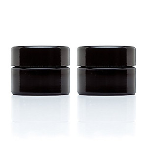 Infinity Jars 15 Ml (.5 fl oz) Pocket Size Black Ultraviolet Glass Screwtop Jar 2-Pack