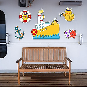 Xuhal 12 Pieces Duck Cruise Door Decorations Funny Cruise Door Magnets Duck Fridge Magnet Reusable Duck Magnetic Stickers Decals for Ship Refrigerator Stateroom Carnival Car Birthday Kitchen Decor