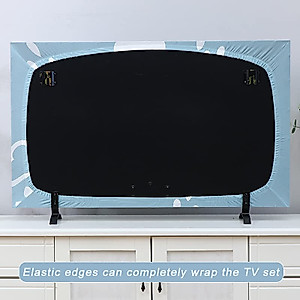 YIJIAFEIFEI LCD TV Dust Cover with Elastic Edge, Breathable TV Cover Dust Proof for Flatscreen, Soft Polyester Fiber Cover for Tv(Size:40 inches)
