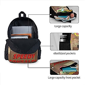 NALCKA Speedy Anime Gonzales Backpack with Large Capacity Laptop Backpack Business Daypack Adjustable Shoulder Strap Bookbag 16.5 inch