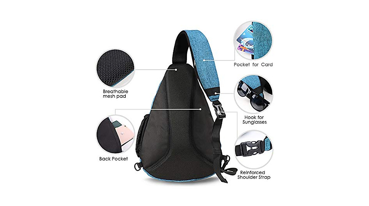 WATERFLY Sling Bag Crossbody Backpack - Versatile 18L Daypack