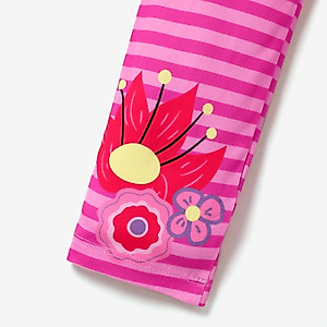 Disney Princess Girls Outfits Ruffle Mesh Hem Long-sleeve Top Floral Bowknot Pants 2PCS Pink 3-4 Years