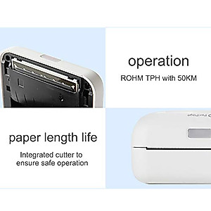 prettDliJUN Mini Photo Printer Cute Bear Wireless Bluetooth SNS Facebook Instagram Photo Thermal Paper Pocket Label Printer Monochrome Pink