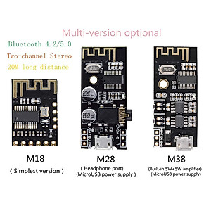 HiLetgo 3pcs M18 Wireless Bluetooth MP3 Audio Receiver Board BLT 4.2 mp3 Lossless decoder Bluetooth 4.2 Audio Receiver Board Wireless Stereo Sound Module