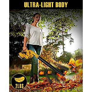 ALLOYMAN Leaf Blower, 20V Cordless Leaf Blower, with 2 X 4.0Ah Battery & Charger, 2-in-1 Electric Leaf Blower & Vacuum for Yard Cleaning/Snow Blowing.