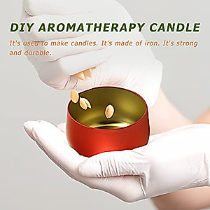 8pcs Candle Tin,metal Candle Tins for Candle Making, Crafts, and Candy Storing (Red) Airtight Cookie Food Containers Food Container