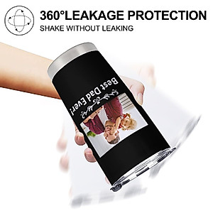 Personalized Picture Tumbler for Men Women, Insulated Stainless Steel Travel Mug, Custom Photo Image & Text on Coffee Cup, Gift for Dad Mom Families Friends,Multi Color