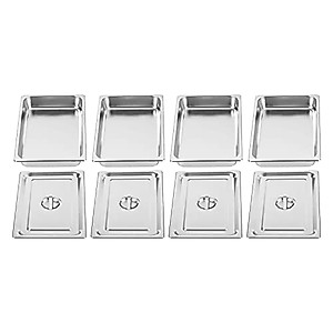 NeNchengLi 4 Pack Stainless Steel Hotel Pans 2.5Inch Deep Steam Table Pans Commercial Food Pan Restaurant food warming pan for Hotel Canteen Restaurant Office Cafeteria Party