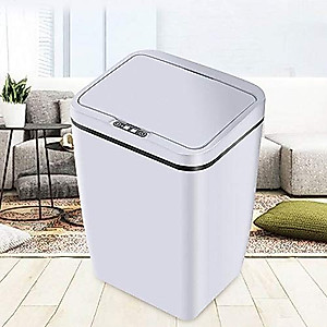 WPYYI Automatic Intelligent Induction Trash Can Household Kitchen Bedroom Bathroom Trash Plastic Bin 12L