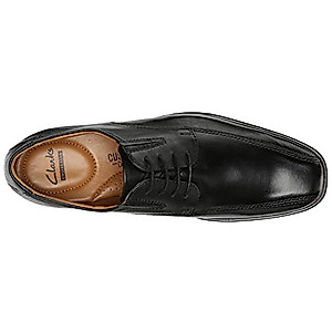 Clarks mens Tilden Walk Oxford, Black Leather, 10.5 US