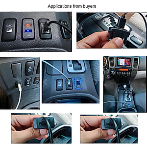 MOTONG Male to Female USB Power Port Socket Adapter for Toyota VIGO, Please Confirm The Dashboard Hole's Size Before Order(40 * 20mm)