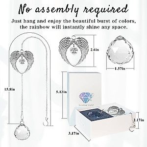 PUREFLY Memorial Gifts for Loss of Loved One, Unique Sympathy Gift Idea Crystal Ball Suncatcher, Rainbow Bereavement Grief Gift Box for Loss of Mom Friend Son Daughter Dog