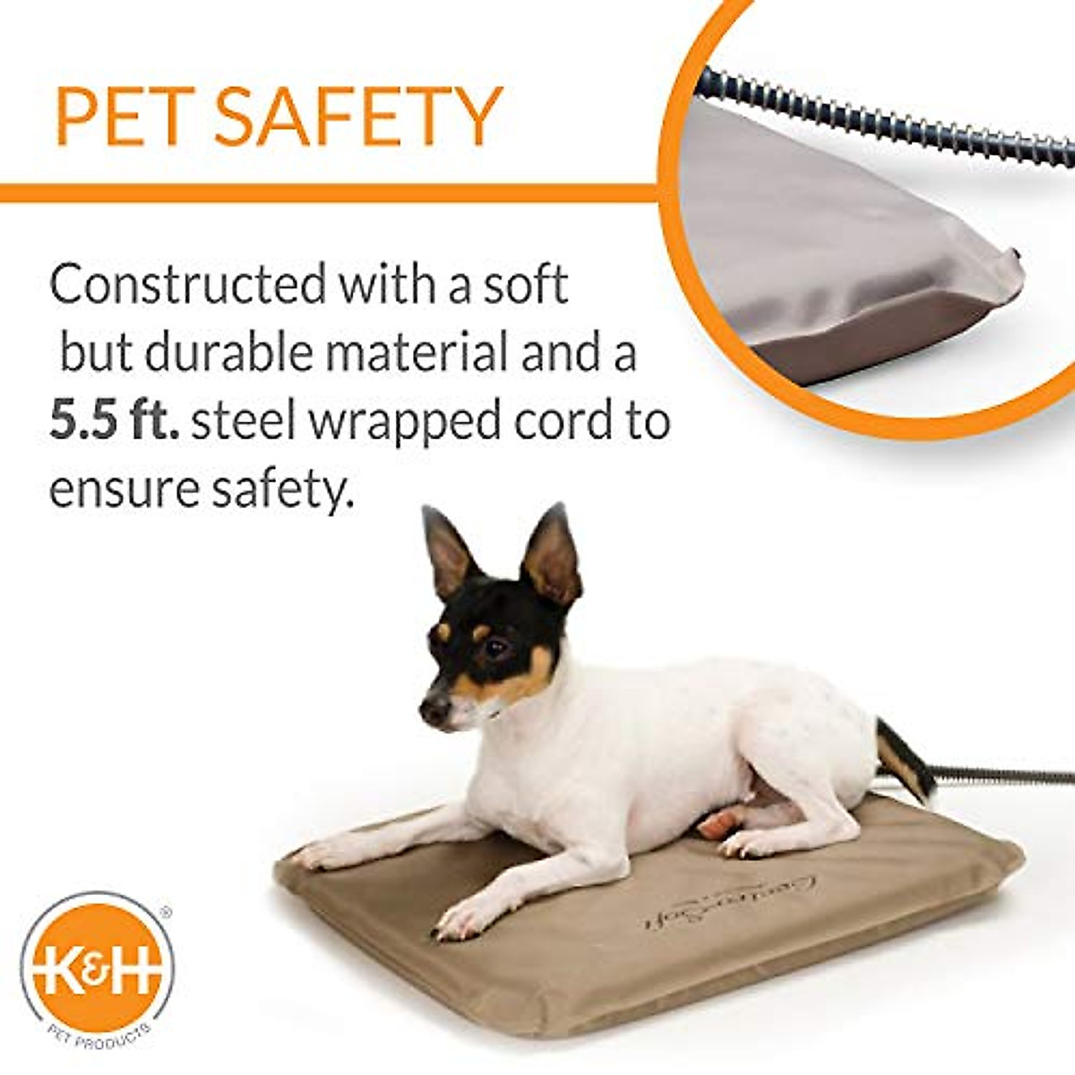 K&H Pet Products Outdoor Heated Dog Pad Tan Medium 19 X 24 Inches