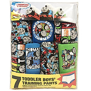 Thomas & Friends Boys Toddler Potty Training Pants with Success Tracking Chart and Stickers in Sizes 2T, 3T and 4T, 7-Pack, 3T