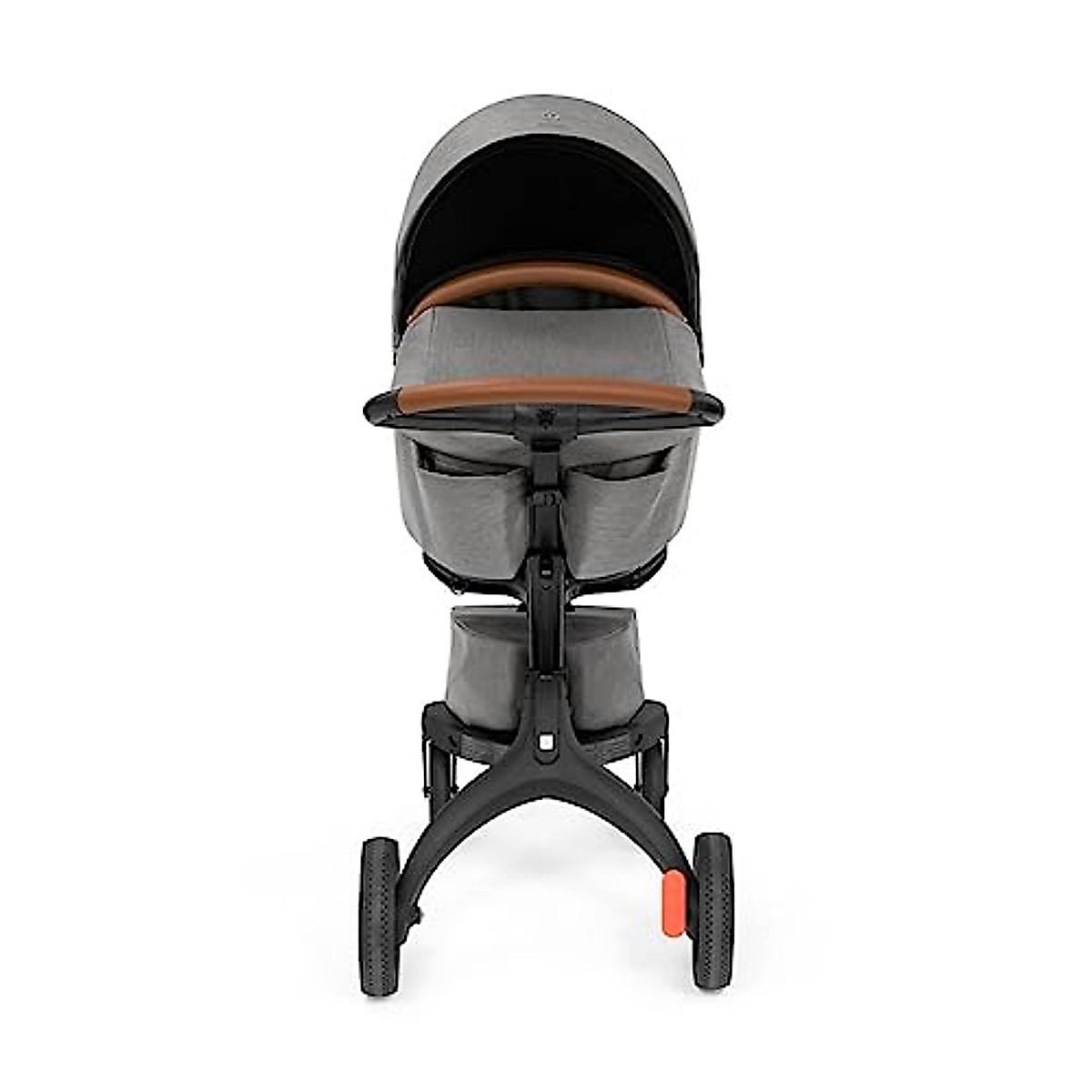 Stokke Xplory X Carry Cot, Modern Grey - Detachable Cot for Xplory X Stroller - Soft Interior Lining & Breathable Mattress - with Removable Wind Cover & Two Easy-Access Pockets