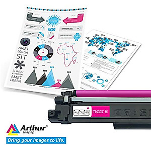 Arthur Imaging with CHIP Compatible Toner Cartridge Replacement for Brother Tn227 (Magenta, 1 Pack) (TN227M)
