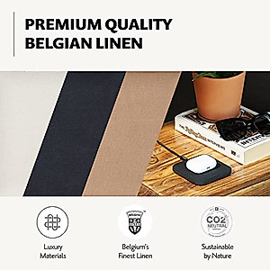 Courant Catch:1 Essentials - Belgian Linen Wireless Charging Pad - Qi-Certified - Compatible with iPhone 14, 13, 12, 11, X, SE, Samsung Galaxy S23, S22, S21, S20, Note, AirPods, AirPods Pro (Natural)