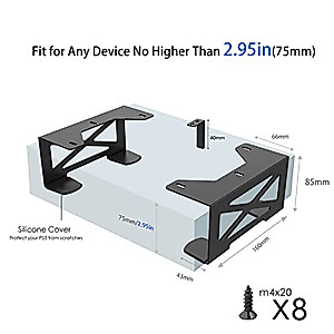 Monzlteck Universal Under Desk storage Mount for Xbox Series S, Xbox One S/X,Xbox 360,PS4 Slim/pro,Desktop Mini PC Holder