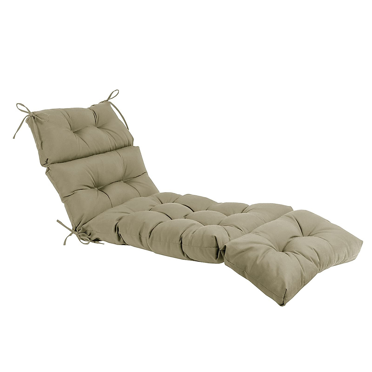 QILLOWAY Indoor/Outdoor Chaise Lounge Cushion,Spring/Summer Seasonal Replacement Cushions. (Beige)