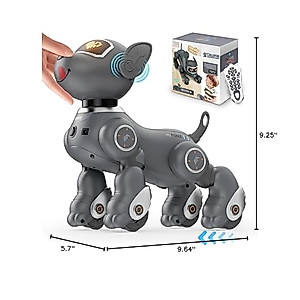 VATOS Robot Dog Toy for Kids, Voice & 2.4GHz Remote Control Robot Pet with Interactive Touch Sensors, Over 20+ Responses, Program Mode, Robotic Puppy Toy for Kids Boys & Girls