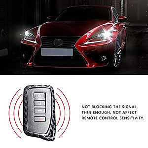 Ceyes Carbon Fiber Texture Protective Key Cover Car Smart Key Cover Car Remote Key Fob Cover for Lexus ES350 ES300h ES250 GS450 GS350 GS200 NX200 NX300H NX200T RX200T RC-F EX300 EX250 EX200