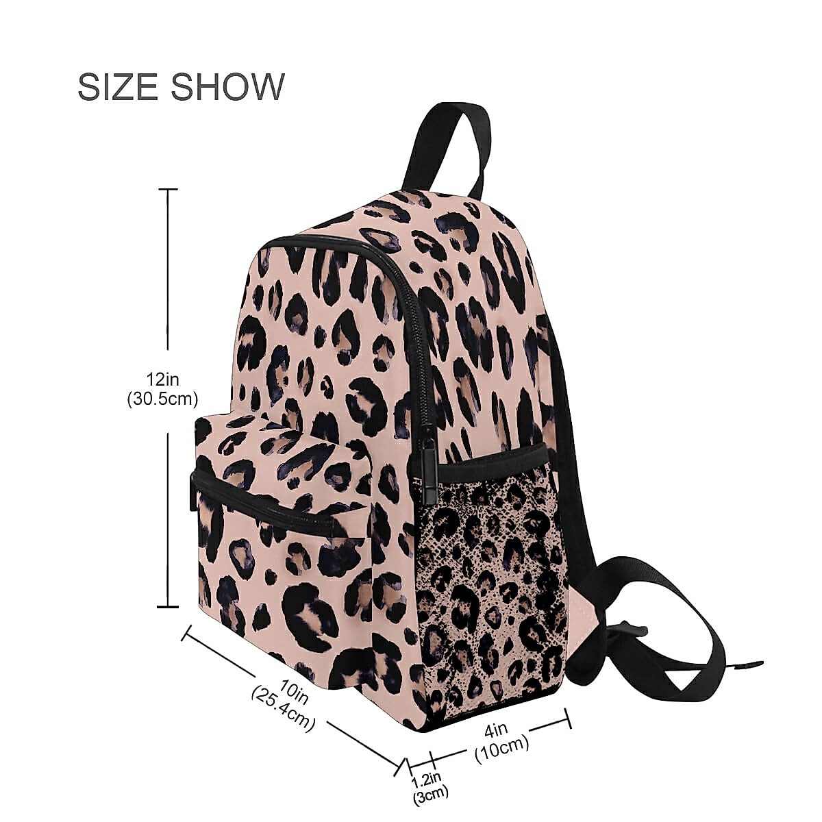 Leopard Print Cheetah Pink Backpack for Toddlers, Kid's Backpack School Bag for Boys Girls Kindergarten Preschool Bag