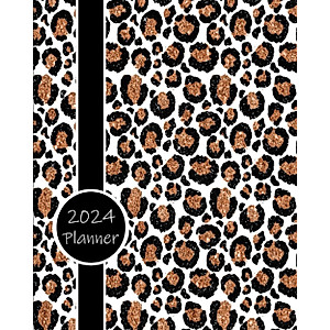 2024 Planner: Daily Weekly and Monthly Calendar | Schedule Organizer | January to December | Animal Print