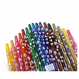 Sanrio Hello Kitty 12 Colors Twist up Crayon Set : Apple Kitty 1pc (Random)