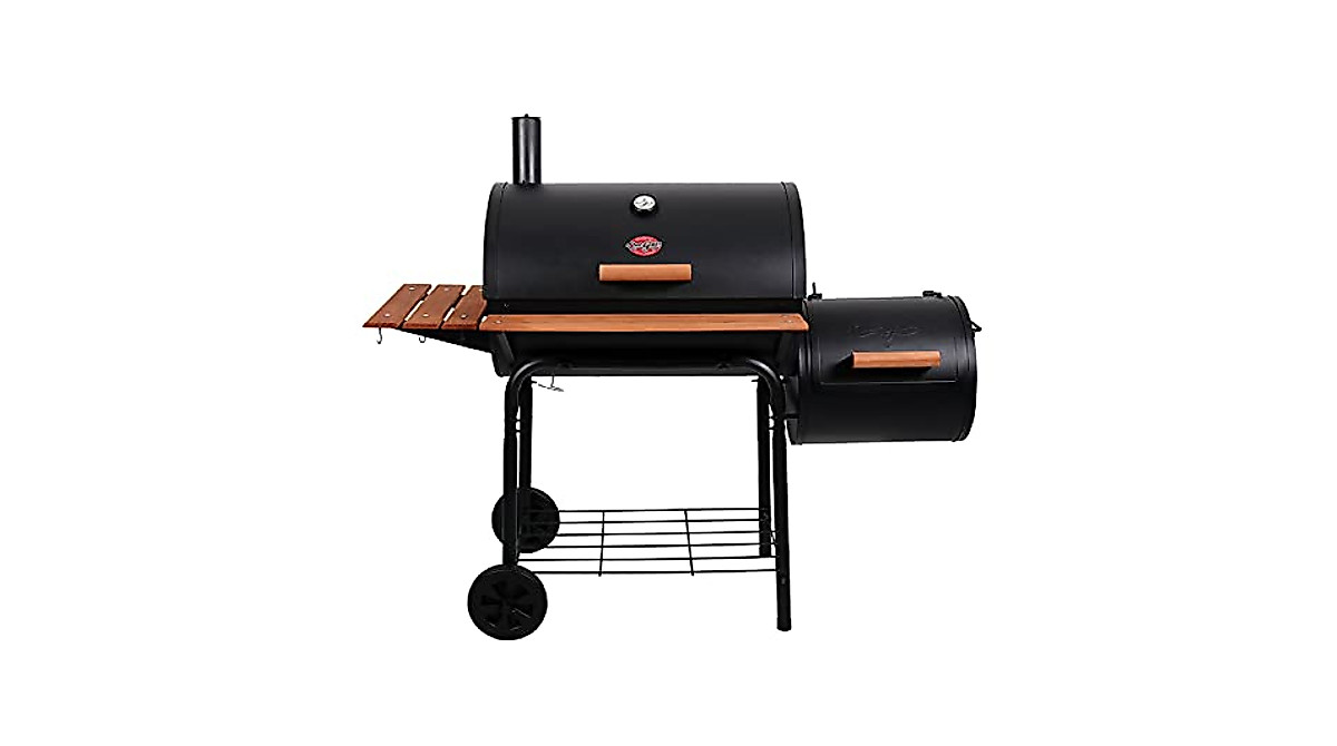 Char-Griller E1224 Smokin Pro 830 Square Inch Charcoal Grill with Side ...