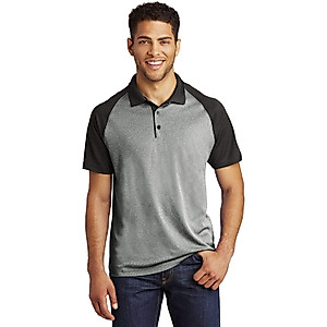 SPORT-TEK PosiCharge RacerMesh Raglan Heather Block Polo F20