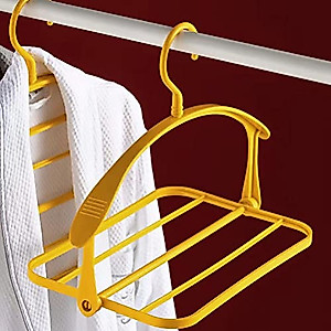 iplusmile Clothes Hanger Rack Drying Rack Clothing 2pcs Clothes Drying Rack Plastic Clothes Hangers Multifunctional for Hanging Sweaters Shoes Towels Diapers Bra Scarf Laundry Drying Rack